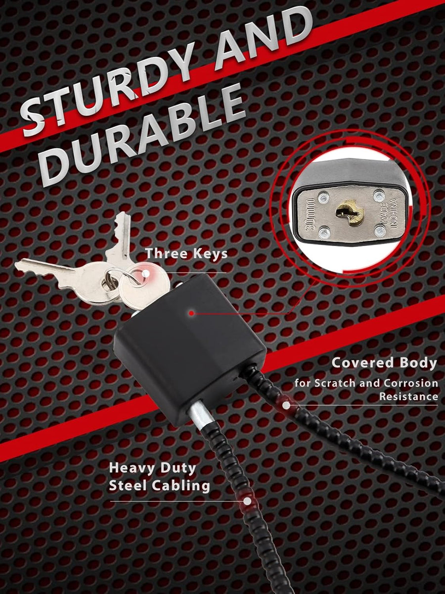 DELSWIN Cable Gun Locks with Keys - 15" Keyed Cable Gun Lock Heavy Duty ...